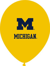 Michigan Wolverines NCAA College Sports Party Decoration 11" Latex ...