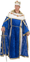 King's Robe Medieval King Royalty Velvet Deluxe Halloween Adult Costume ...