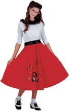Jitterbug Girl Red Poodle Skirt 50s Sock Hop Fancy Dress Halloween ...