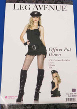 Officer Pat Down Police Cop Black Fancy Dress Up Halloween Sexy Adult ...