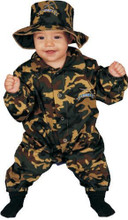 Baby Military Officer Camo Army Fancy Dress Halloween Deluxe Baby Child ...