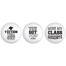 Edgy Grad College University Graduation Theme Party Favor Beer Ping ...