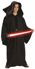Sith Robe Black Hooded Star Wars Fancy Dress Up Halloween Deluxe Child ...