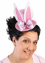 Mini Easter Hat w/Ears Pink Holiday Fancy Dress Up Halloween Costume ...