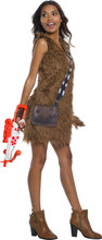 Chewbacca Girl Star Wars Classic Deluxe Fancy Dress Up Halloween Adult ...