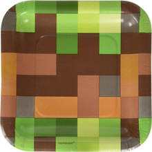 TNT Party Mine Video Game Kids Birthday Party 7" Square Paper Dessert ...