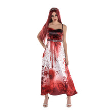 Bloody Prom Dress Zombie Scary Carrie Fancy Dress Up Halloween Adult ...