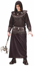 Executioner Medieval Gothic Black Robe Fancy Dress Up Halloween Teen ...