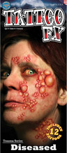 Diseased Trauma Tattoo FX Makeup Fancy Dress Halloween Adult Costume ...