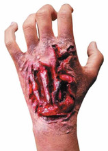 Torn Up Hand Gash Wound Fancy Dress Halloween Costume Makeup Latex ...