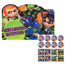 Splatoon Video Game Nintendo Manga Kids Birthday Party Invitations w ...