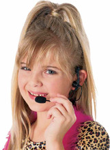 Rock Star Headset Microphone Pop Diva Fancy Dress Up Halloween Costume ...