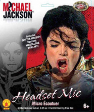 Michael Jackson Headset Microphone Costume Accessory - Parties Plus