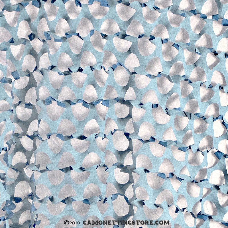 Sky Blue Fire-Rated Camo Netting Sample Swatch | Ultra-Lite | CCBSB