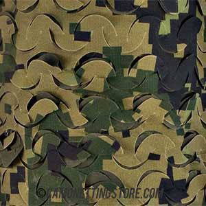 Woodland Digital Camo Netting - Woodland Digital Camouflage Netting