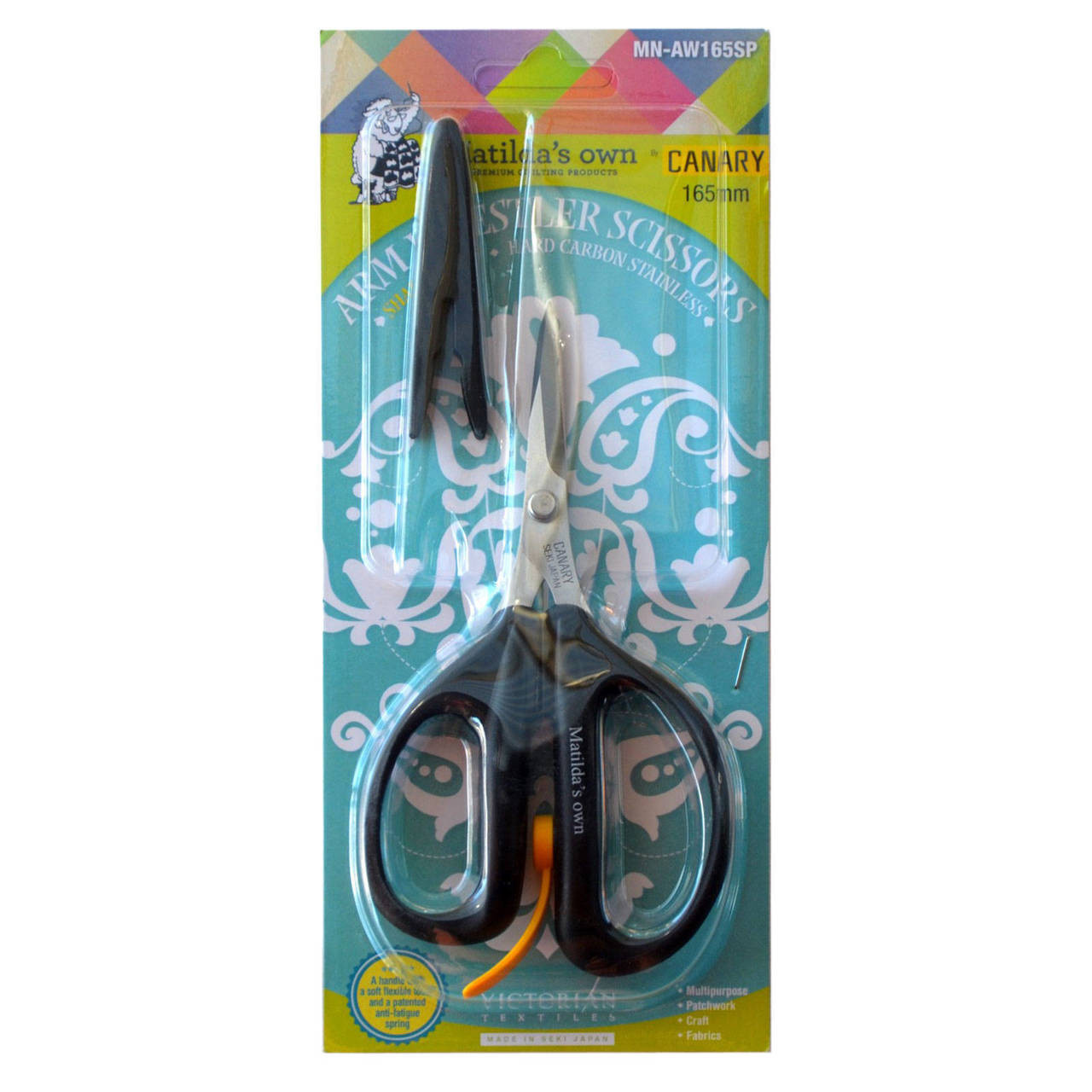 Canary Sharp Point Scissors 165mm - Old Mill Quilting