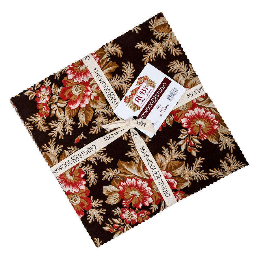 Maywood Studio Ruby 10" Square Fabric by Bonnie Sullivan - Old Mill ...