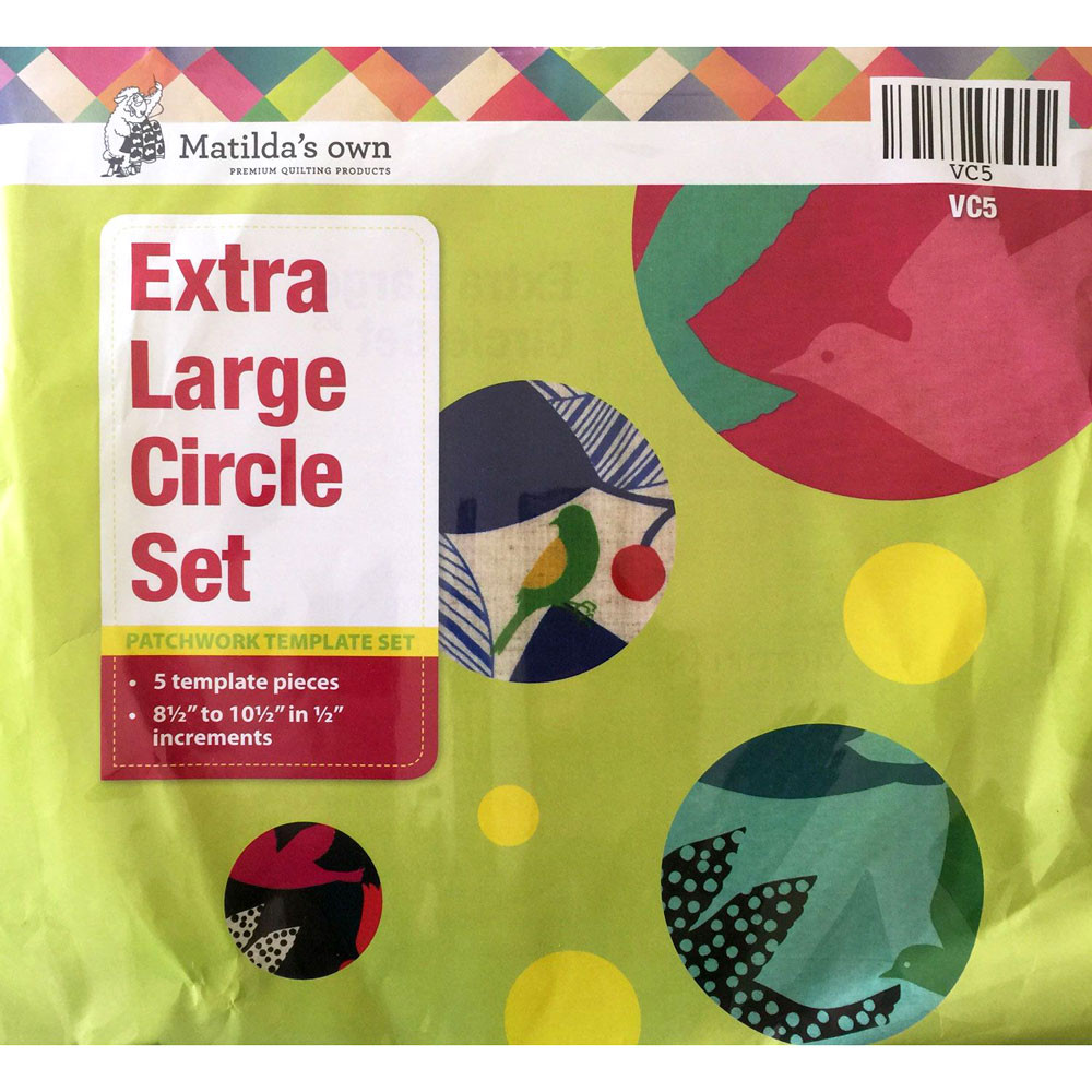 Matildas Own Extra Large Circle Set Patchwork Template - Old Mill Quilting