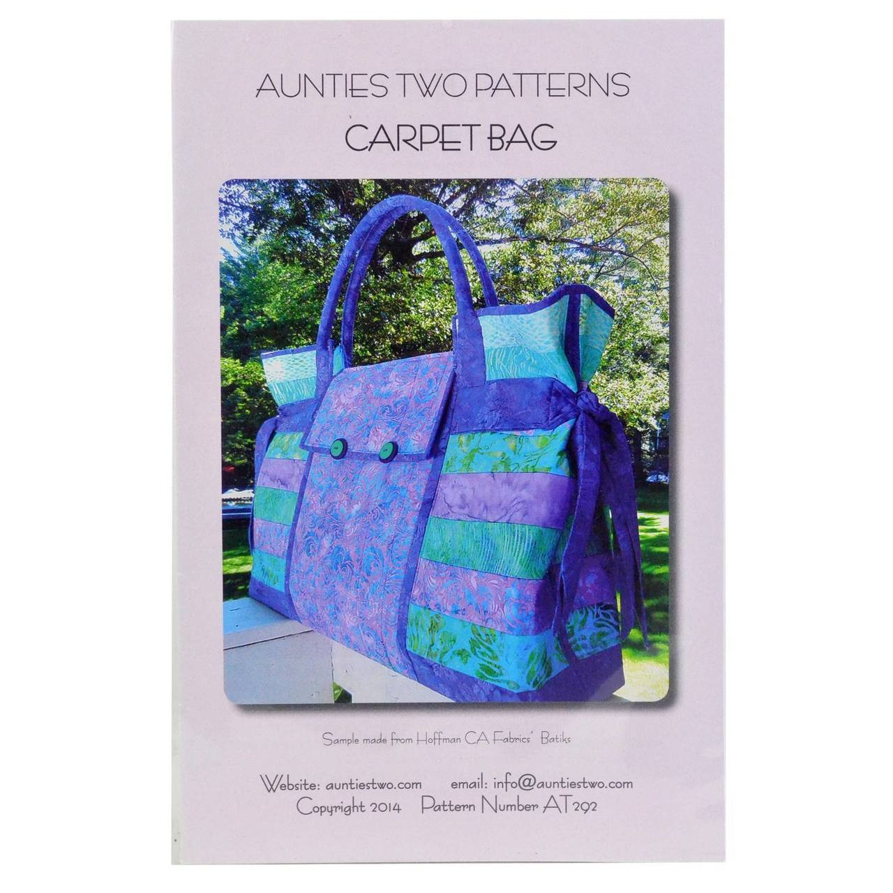 Aunties Two Patterns Poppins Bag Pattern With 2 Stays – By Aunties