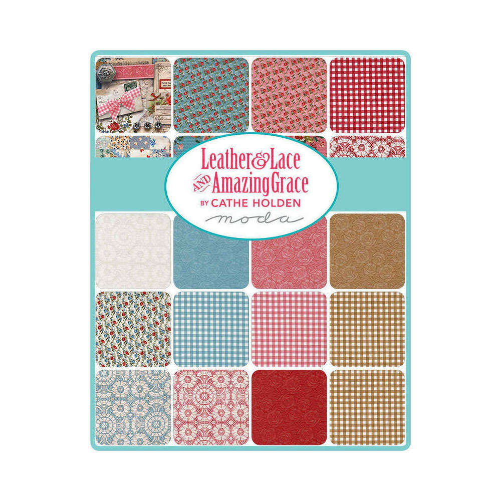 Moda Leather & Lace & Amazing Grace Charm Pack 5" Squares Fabric by ...
