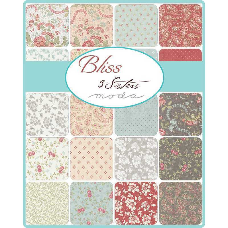 Moda Bliss Mini Charm Pack 2.5" Squares Fabric by 3 Sisters - Old Mill ...