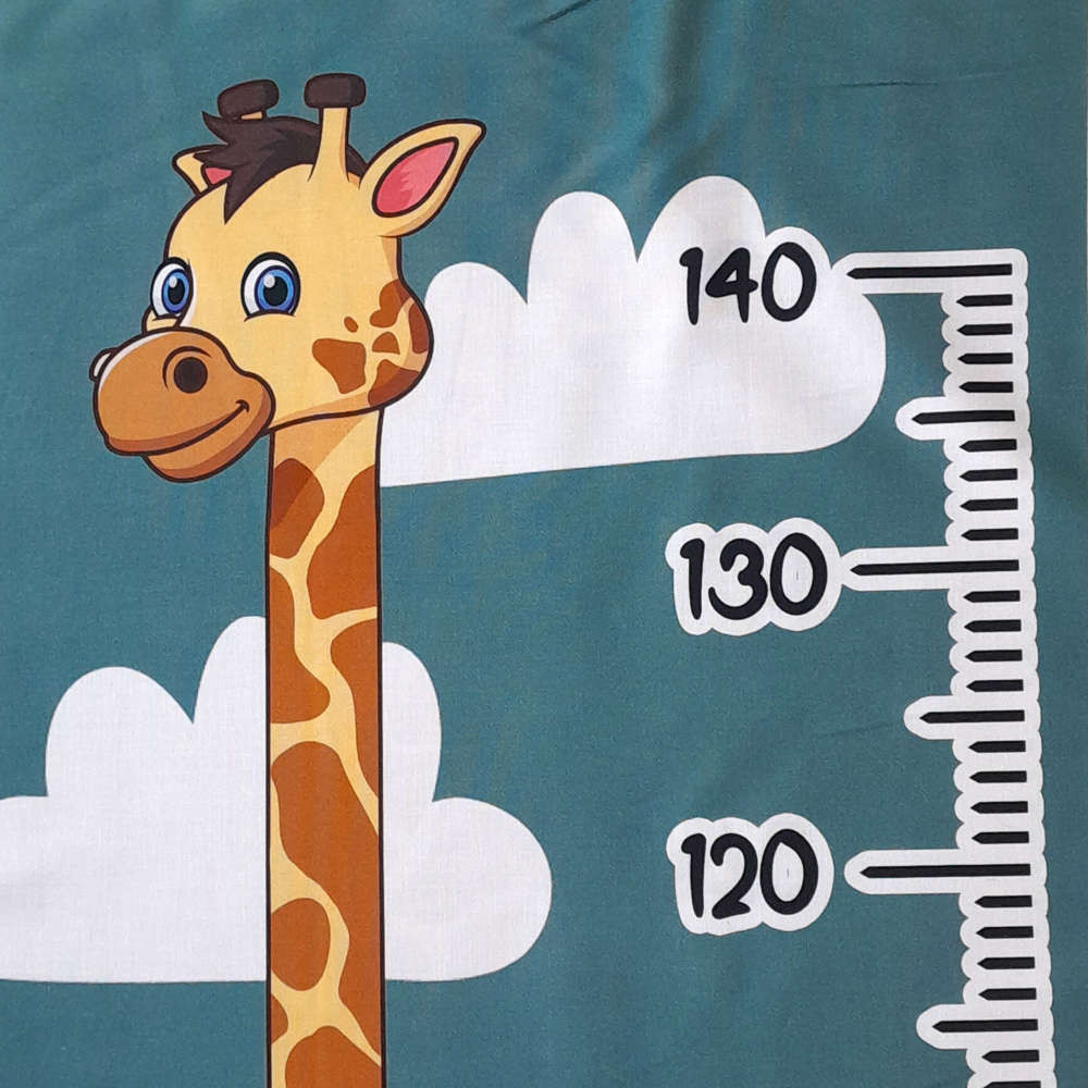Watch Them Grow Growth Chart Panel Giraffe Fabric by Milvale Designs ...