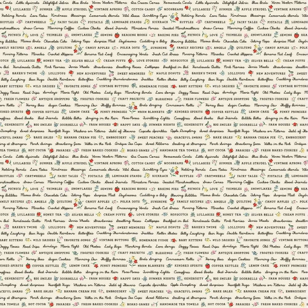 Poppie Cotton My Favorite Things Love Letters Natural FT23717 - Old ...