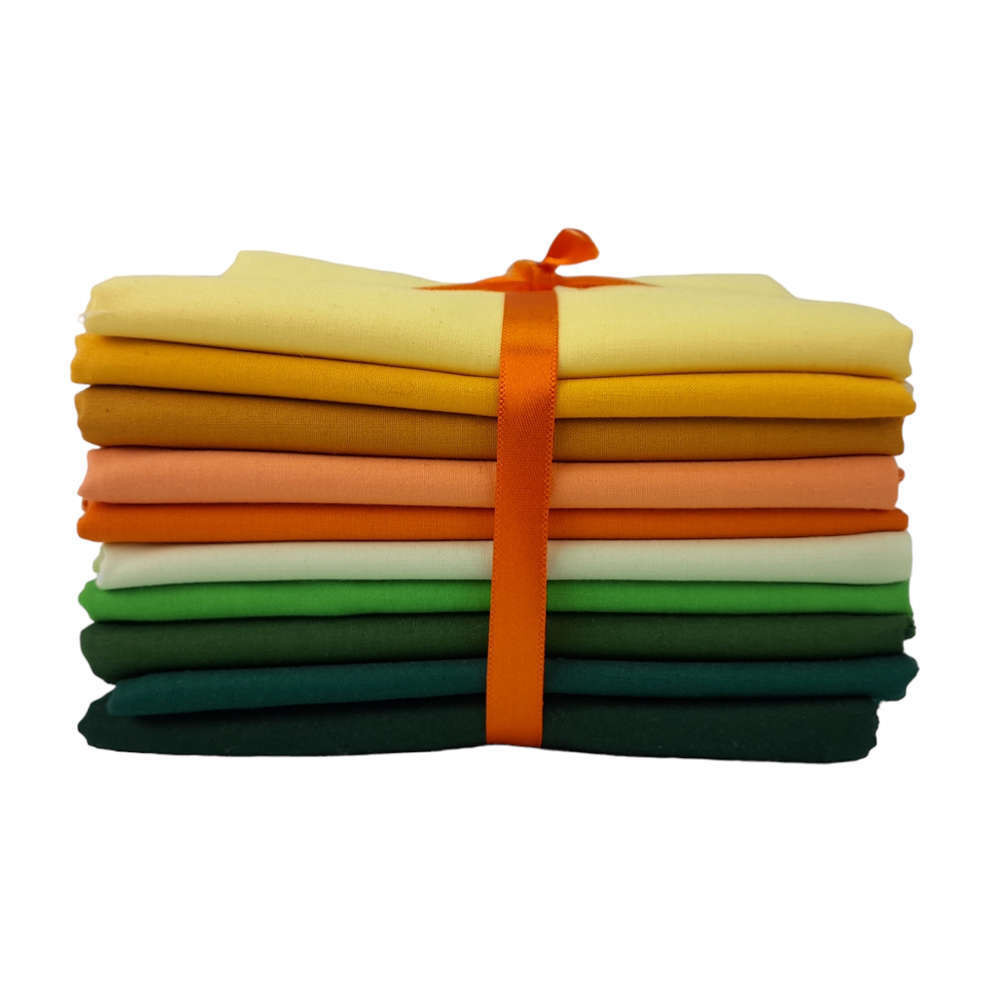 Emma Louise 1/2m Bundle Fabric Green Yellow 10 Pieces - Old Mill Quilting