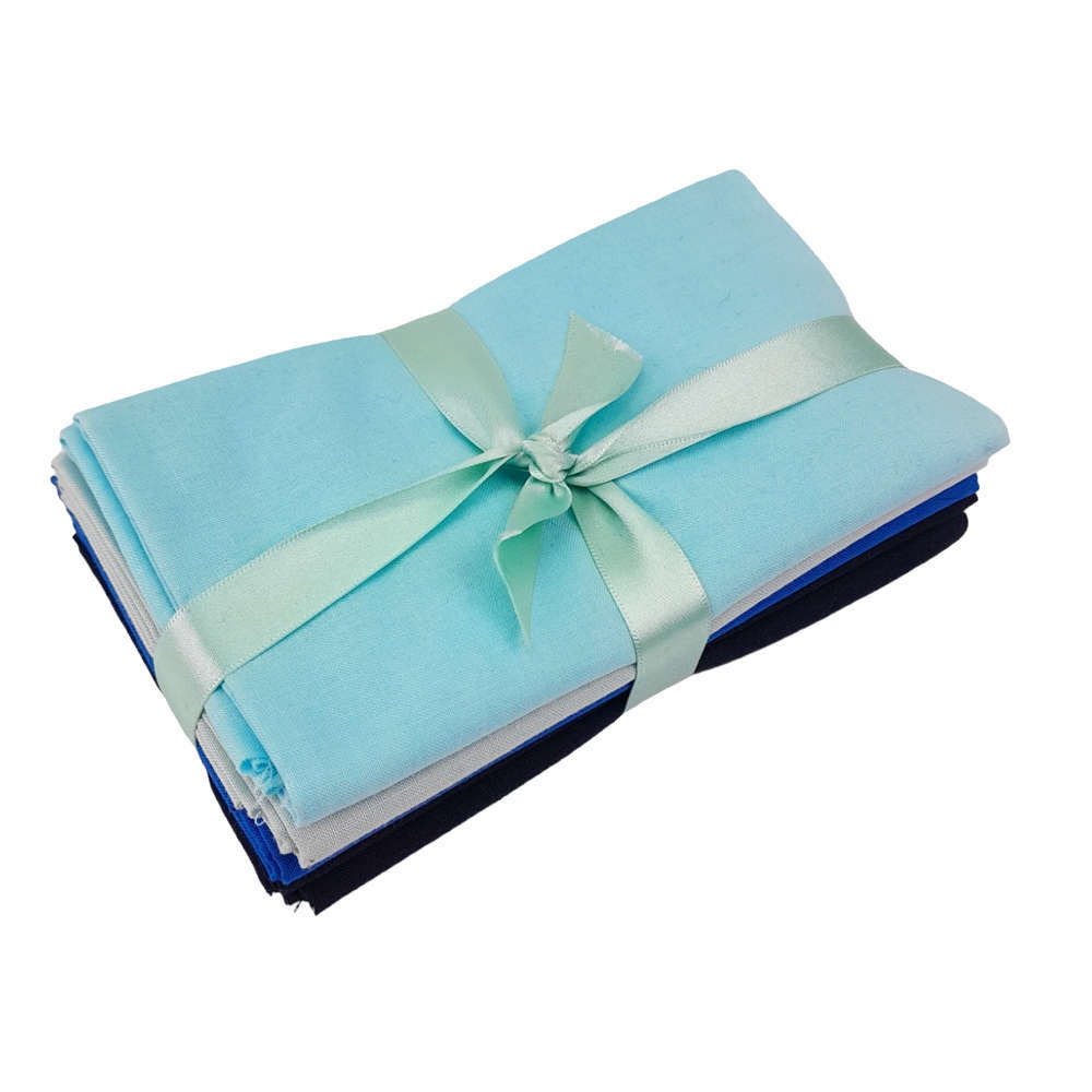 Emma Louise Fat Quarter Bundle Fabric Blue 5 Pieces - Old Mill Quilting