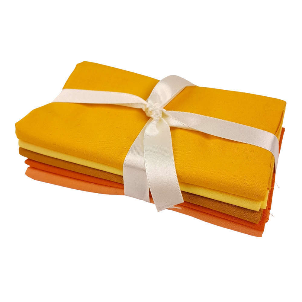 Emma Louise Fat Quarter Bundle Fabric Yellow 5 Pieces - Old Mill Quilting