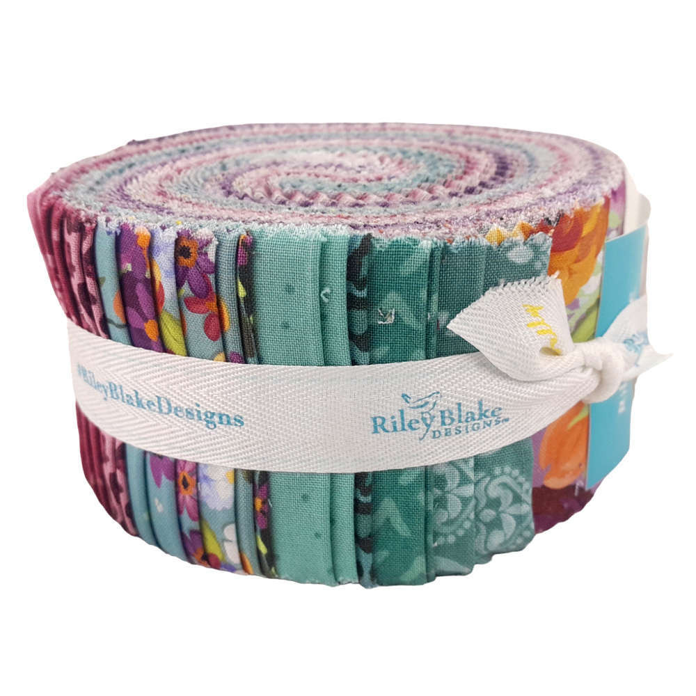 Riley Blake Designs Floralicious 2.5" Rollie Polie Fabric by Lila ...