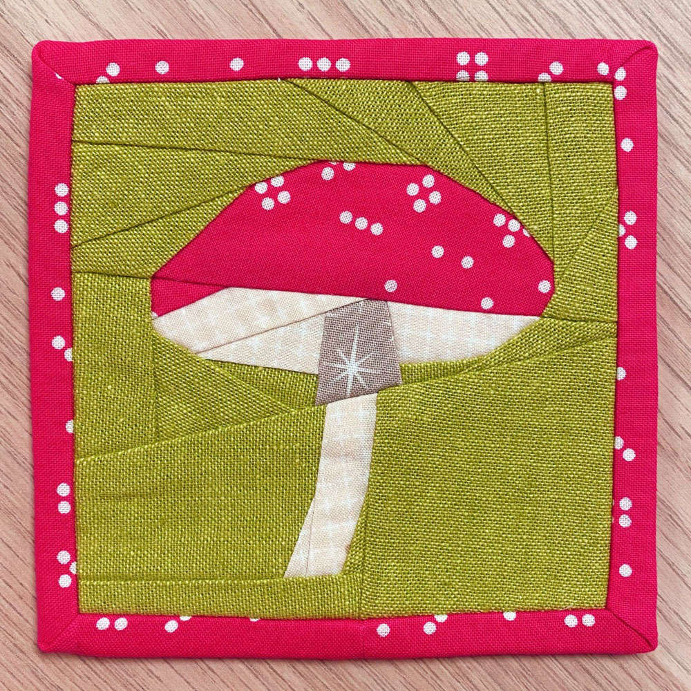 The Mini Mushroom Block Quilt Pattern Paper Piecing By Violet Craft ...