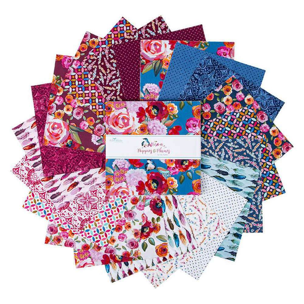 Riley Blake Designs Poppies & Plumes 10" Stacker Fabric by Lila Tueller ...