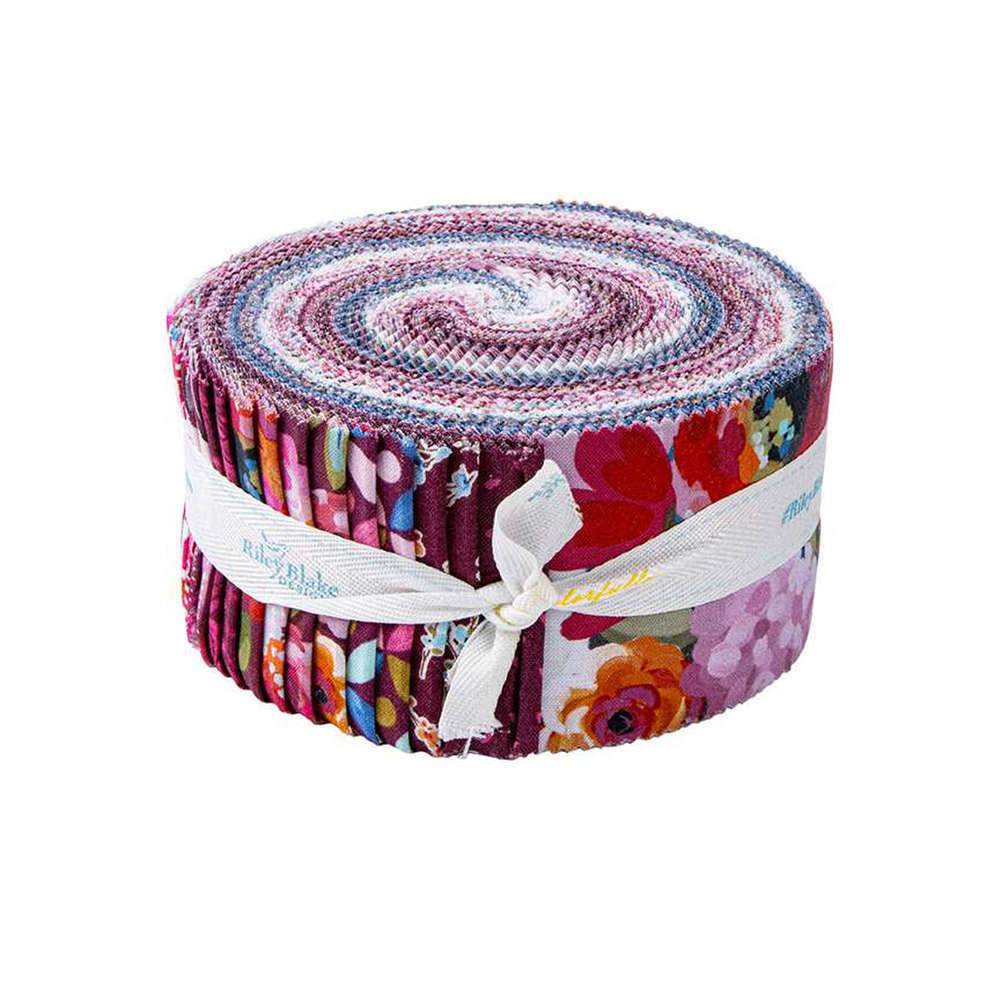 Riley Blake Designs Poppies & Plumes 2.5" Rollie Polie Fabric by Lila ...