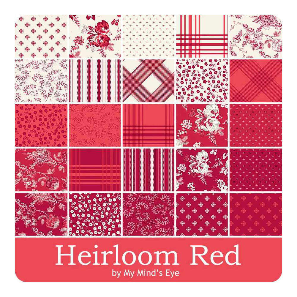 Riley Blake Designs Heirloom Red FQ Bundle Fabric 25pcs by Lila Tueller ...
