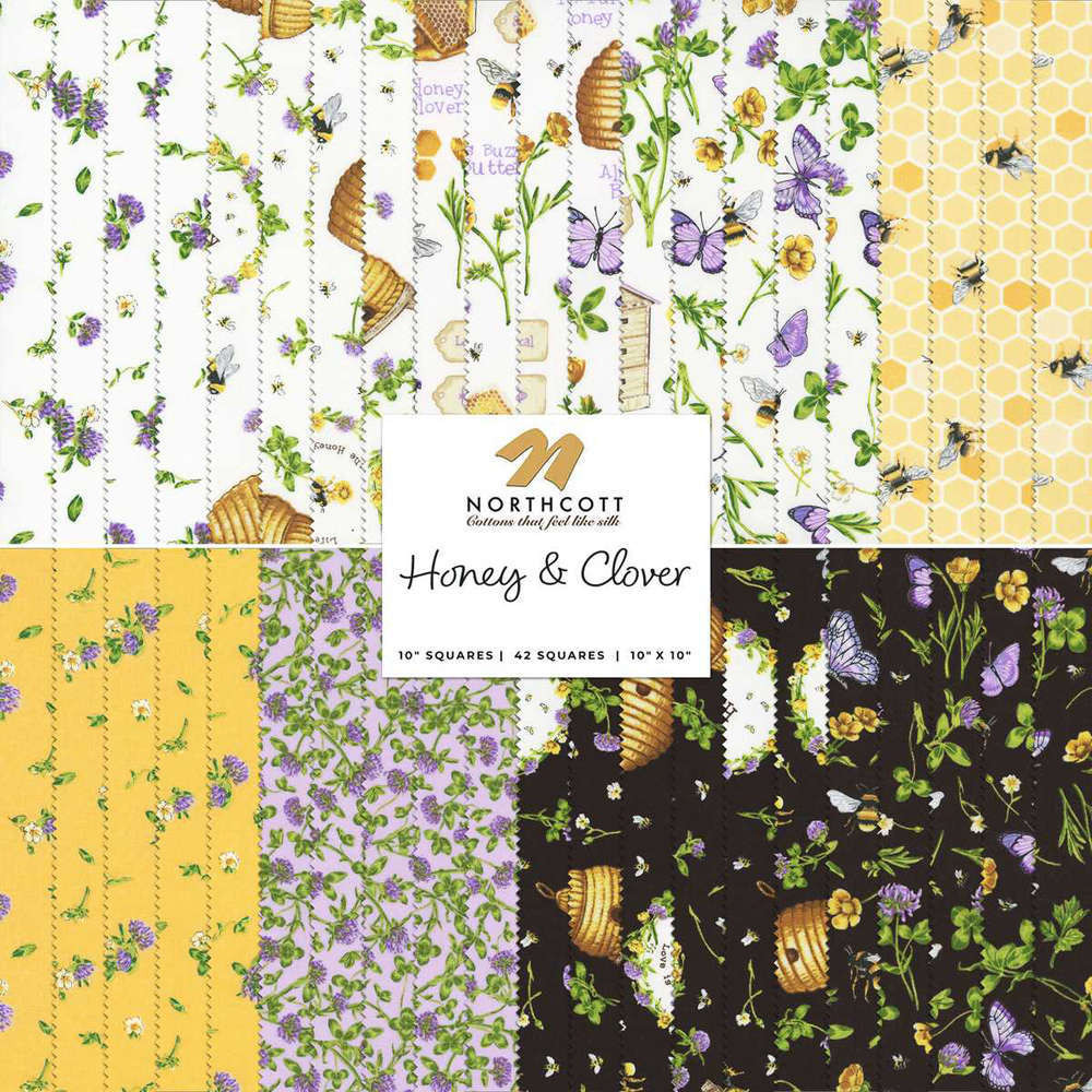 Northcott Honey and Clover 10" Squares Fabric - Old Mill Quilting