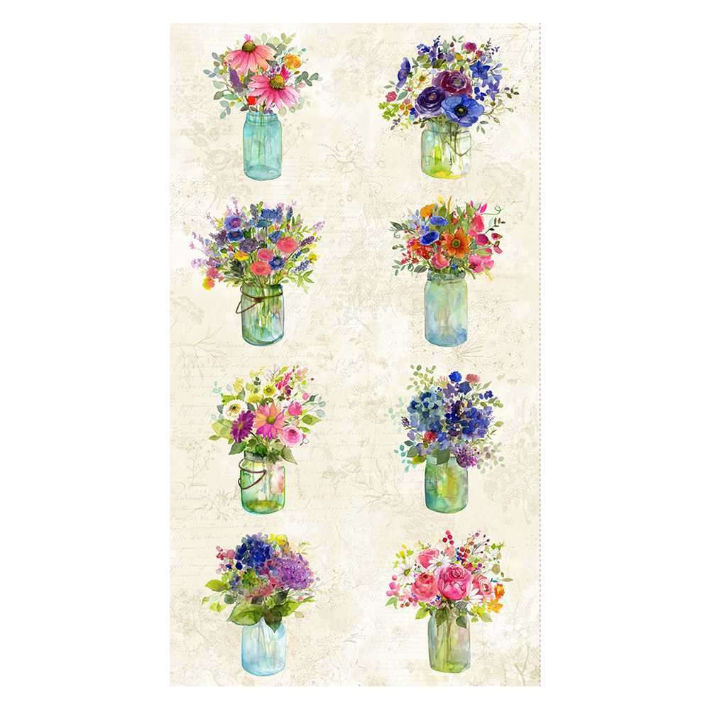 Clothworks Garden Fresh Panel Fabric by Sue Zipkin Y4254-55 - Old Mill ...
