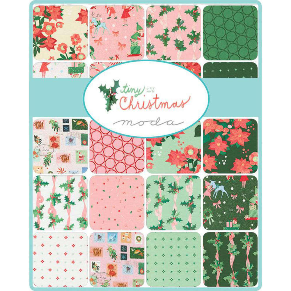 Moda Tiny Christmas Layer Cake 10" Squares Fabric by Lizzy House - Old ...