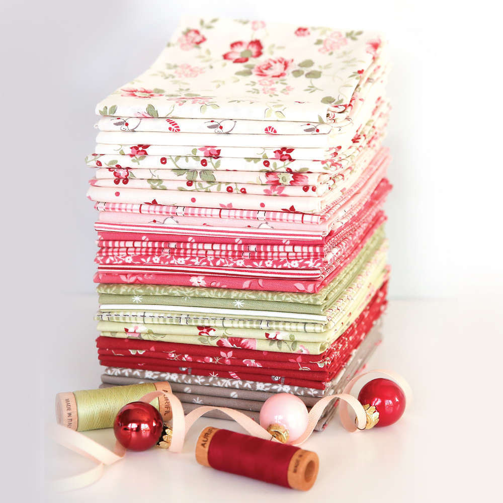 Moda A Very Sweet Christmas Layer Cake 10" Squares Fabric by Bunny Hill ...