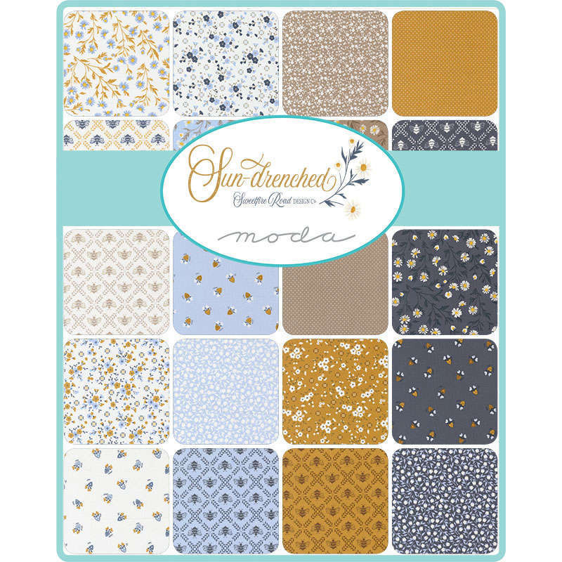 Moda Sun Drenched Layer Cake 10" Squares Fabric by Sweetfire Road - Old ...