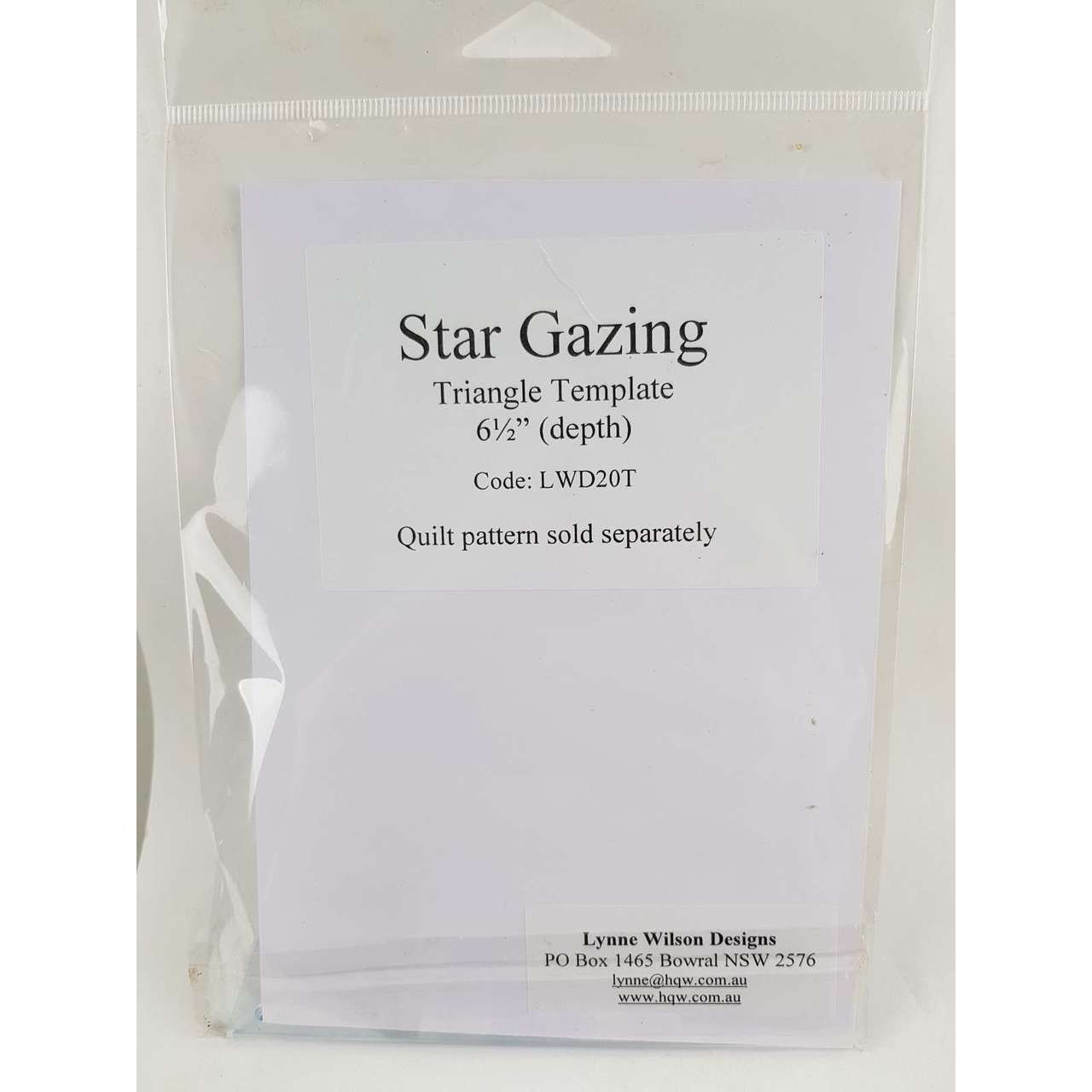 Star Gazing Triangle Template Lynne Wilson Designs - Old Mill Quilting