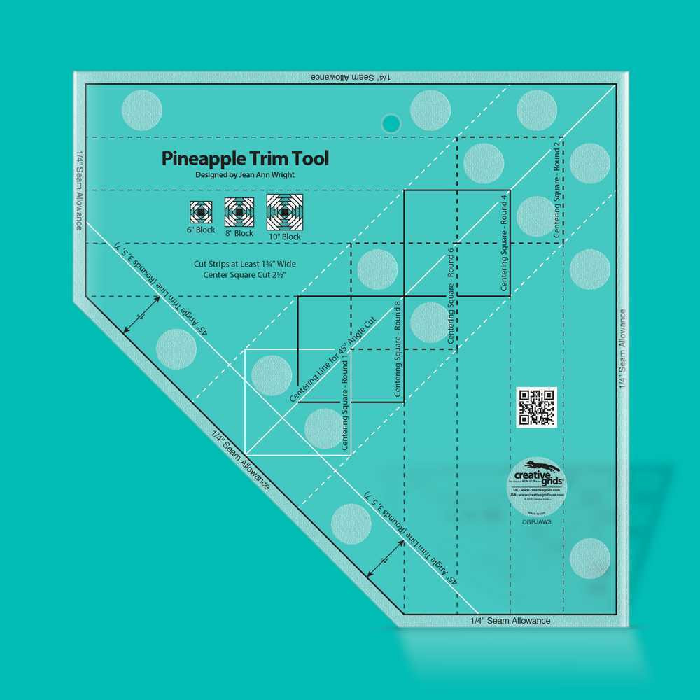 Creative Grids Pineapple Trim Tool for 6, 8 or 10 Inch Finished Blocks ...