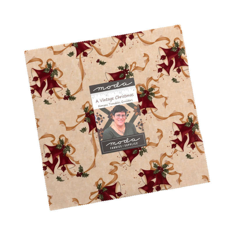 Moda A Vintage Christmas Layer Cake 10" Squares Fabric by Kansas ...
