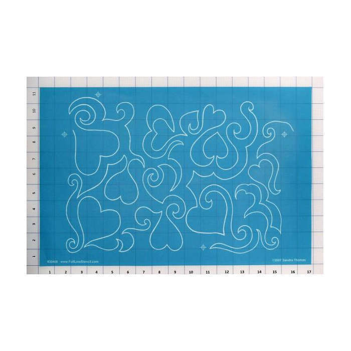 Full Line Quilting Stencil Sweetheart Meander A3 size - Old Mill Quilting