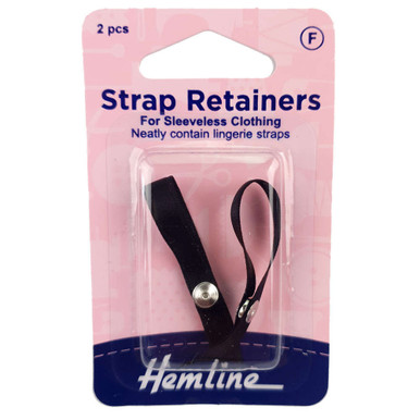 Hemline Strap Retainers 2pcs Black - Old Mill Quilting