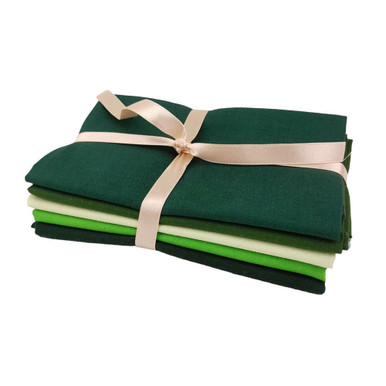 Emma Louise Fat Quarter Bundle Fabric Green 5 Pieces - Old Mill Quilting