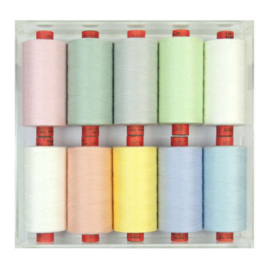 Rasant Poly Core Cotton Thread - PASTEL 10 Colour Set - Old Mill Quilting