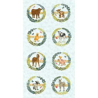 Moda Willows Farm Panel Fabric Green by Deb Strain 5610916 - Old Mill ...