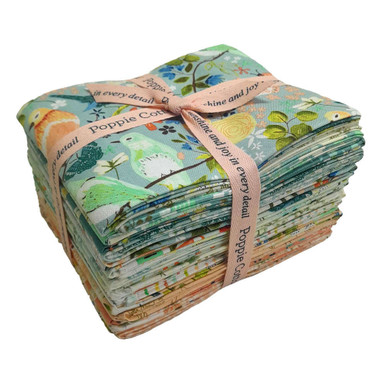 Poppie Cotton Serenity Blooms Fat Quarter Bundle Fabric 21 Pieces by Ginger Deverell - Old Mill ...
