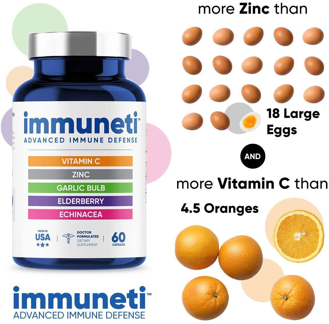 Immuneti - Advanced Immune Defense - 60 Capsules | Blukoo
